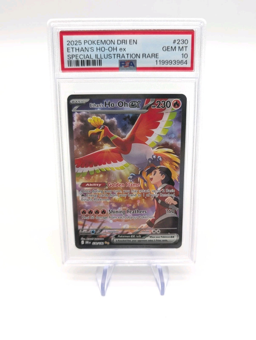 PSA 10 Ethan's Ho-Oh ex 230/182 Pokemon Destined Rivals Full Art Grade ...