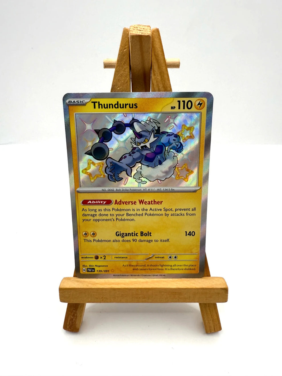 Thundurus - 139/091 - baby shiny - Paldean Fates NM – Quirky & The Geek
