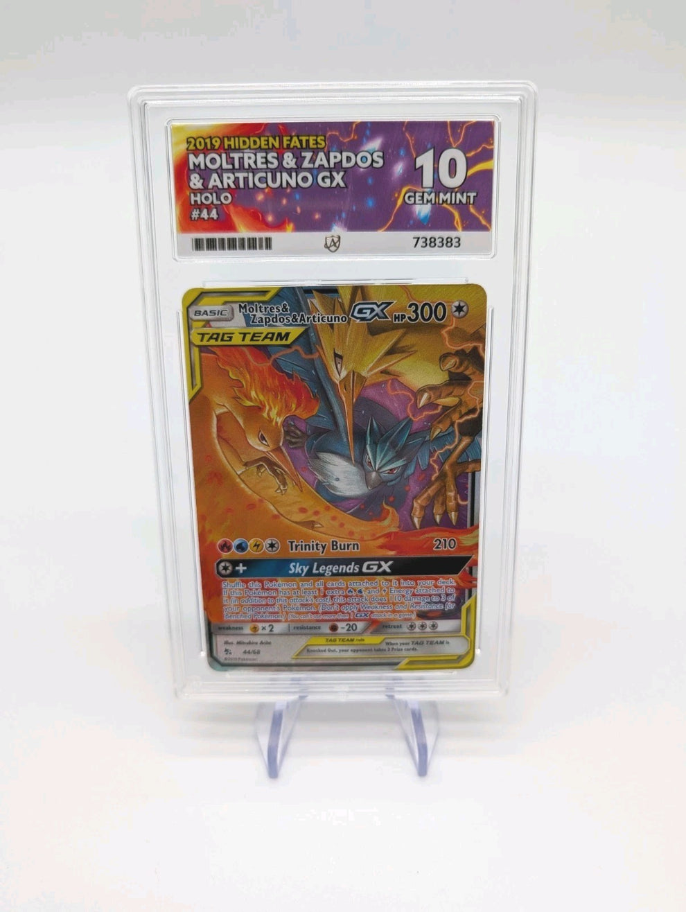 Pokemon 2019 Moltres & Zapdos & Articuno GX 44/68 Ace 10 Perfect Subs ...