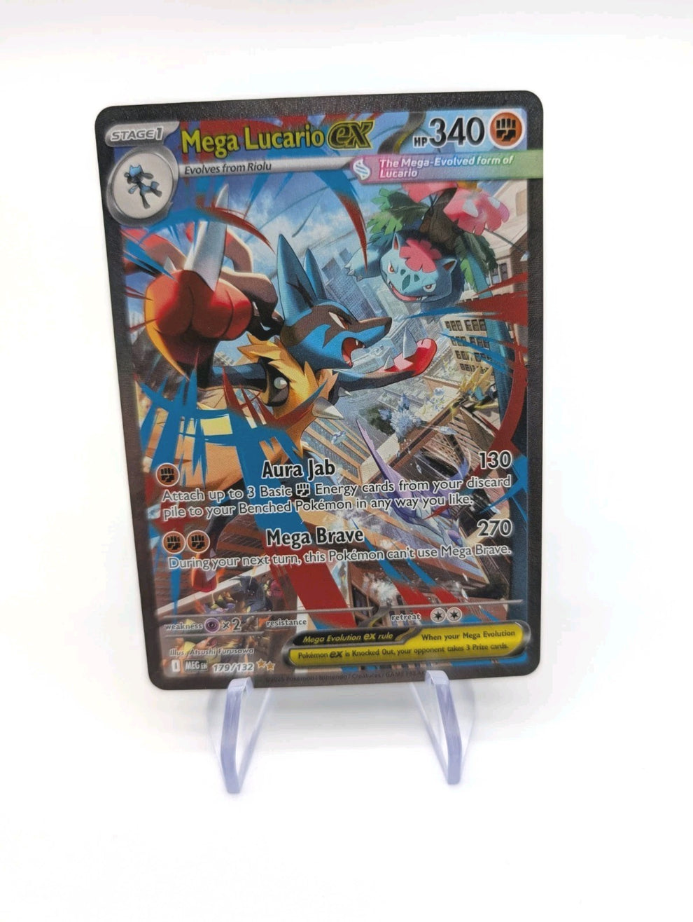Pokémon TCG Mega Evolutions Mega Lucario EX SIR 179/132 NM - Pack Fres ...